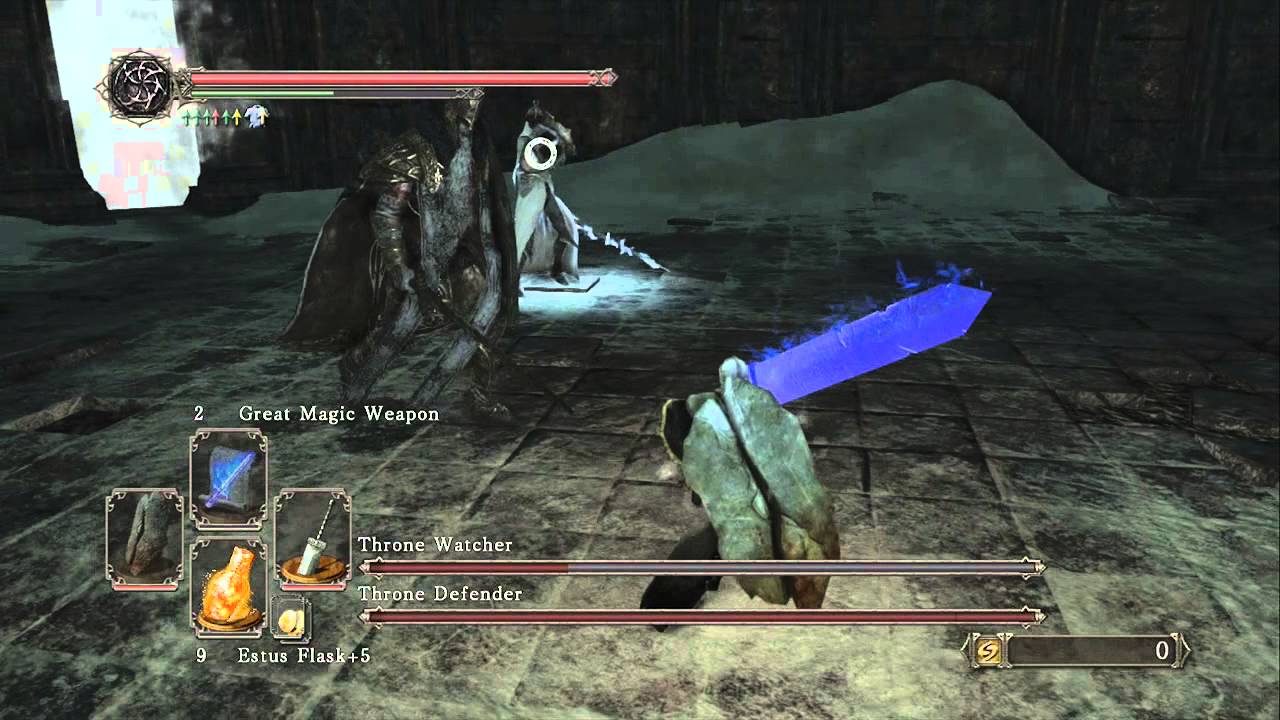 Dark Souls 2 BOSS: Throne Watcher & Throne Defender (ng+) - YouTube