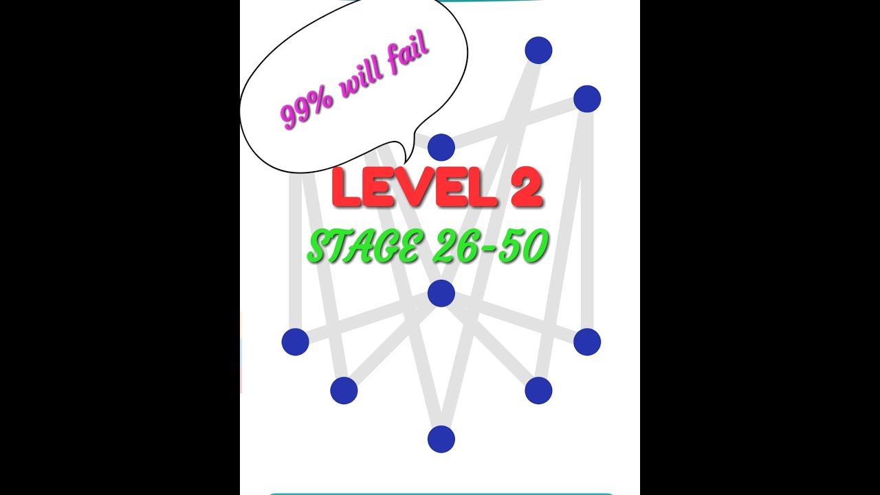 1 LINE:one stroke Puzzle game solution LEVEL 2 STAGE 26-50 - YouTube