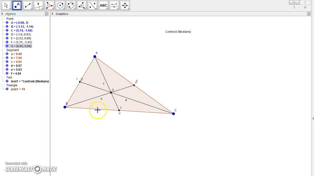 Geogebra Centroid - YouTube