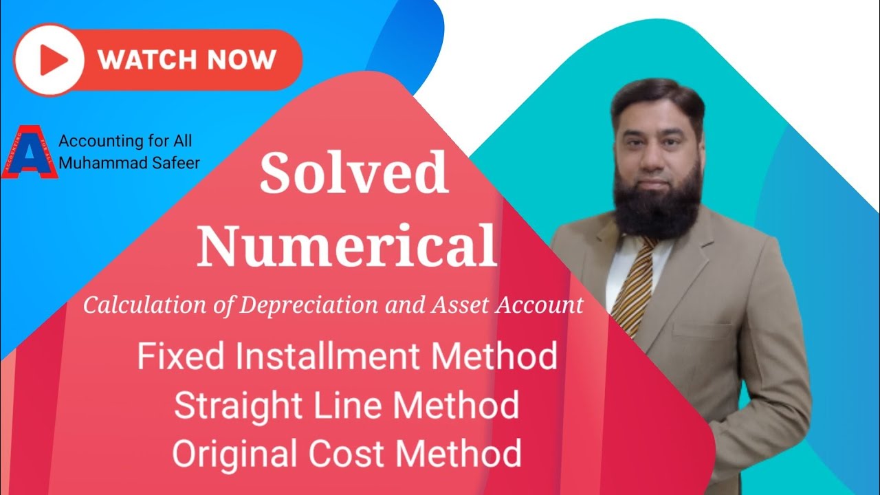 Fixed Installment Method: Solved Numerical for Depreciation Calculation ...