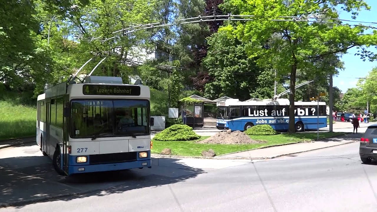 VBL trolley buses 277 and 252 - YouTube