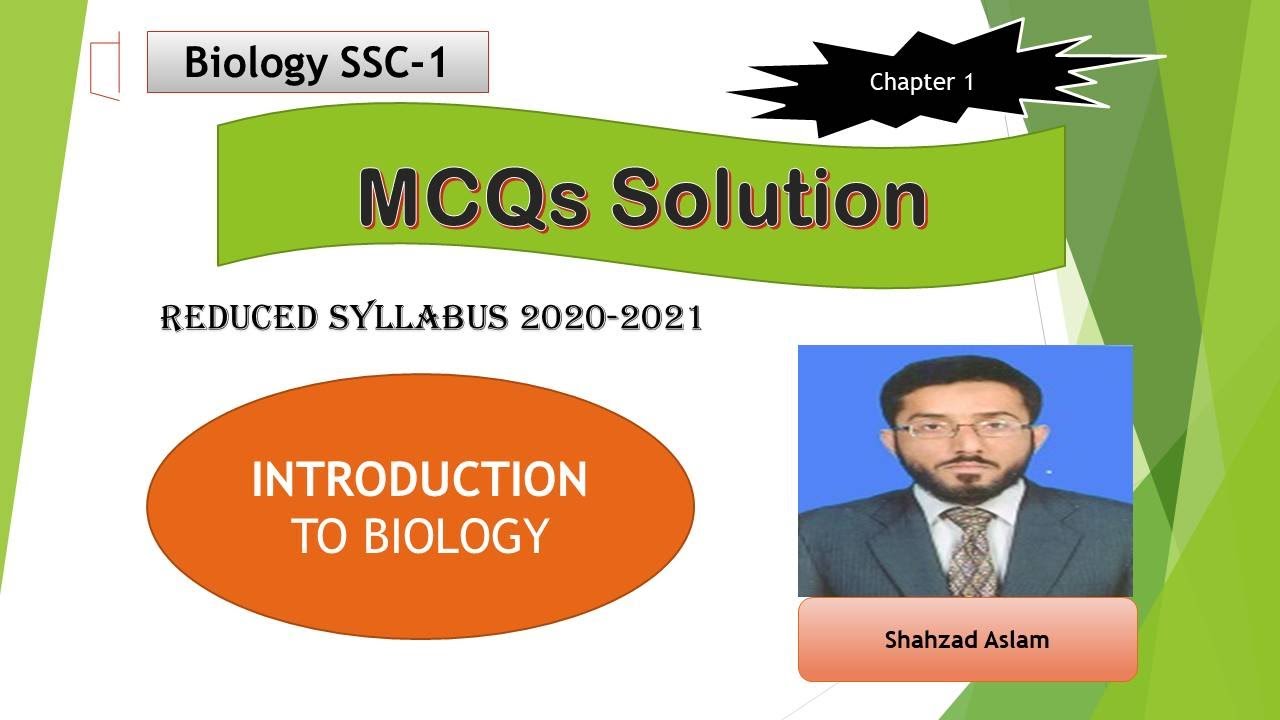 Biology 9th. Chapter#1 Introduction to Biology. Exercise Solution-MCQs ...