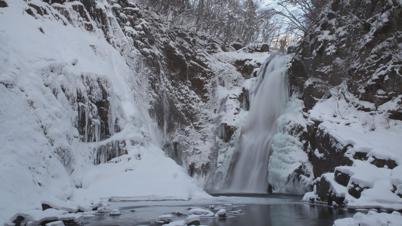 冬の秋保大滝 japanese ice fall akiu-otaki sendai - YouTube
