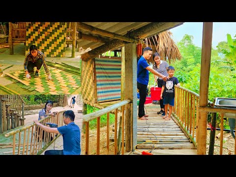 Thuy's DIY skills: finishing the bathroom, stair railing, cozy meal with Anh Men and son. 