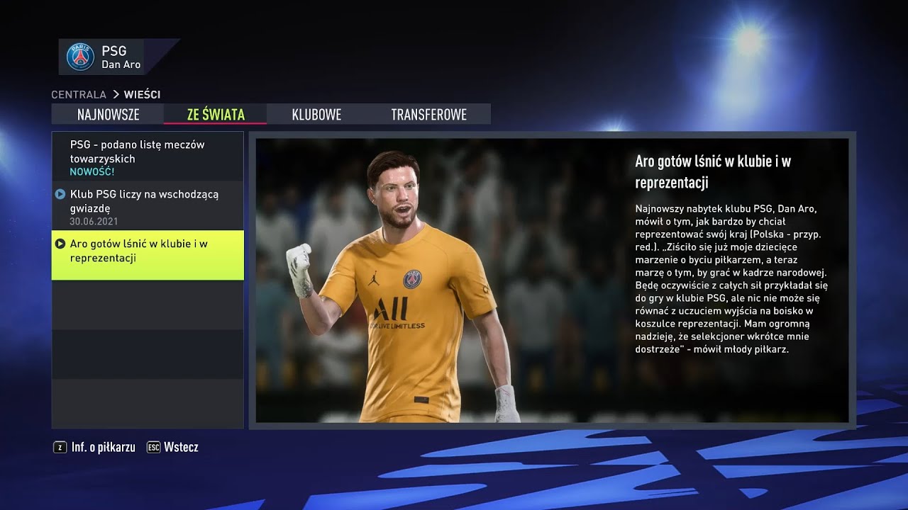 FIFA 22 PL Dan Aro Bramkarz Początek kariery - YouTube