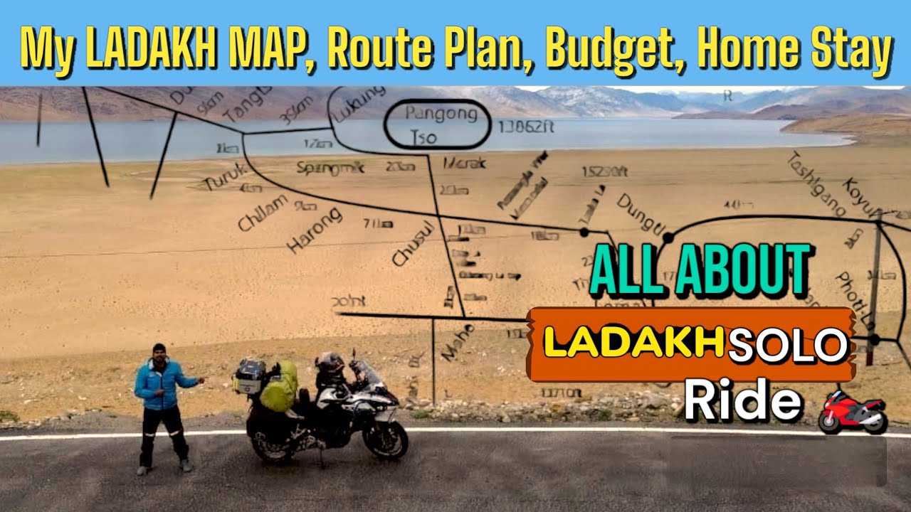 LADAKH MAP, ROUTE PLAN, BUDGET, PASSES | Solo Ladakh ride plan ...