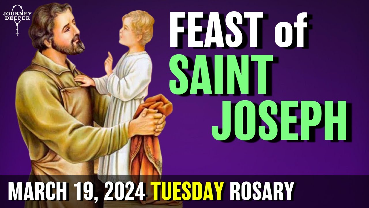 FEAST of St Joseph 🤎 TUESDAY ROSARY March 19, 2024, SORROWFUL Mysteries ...