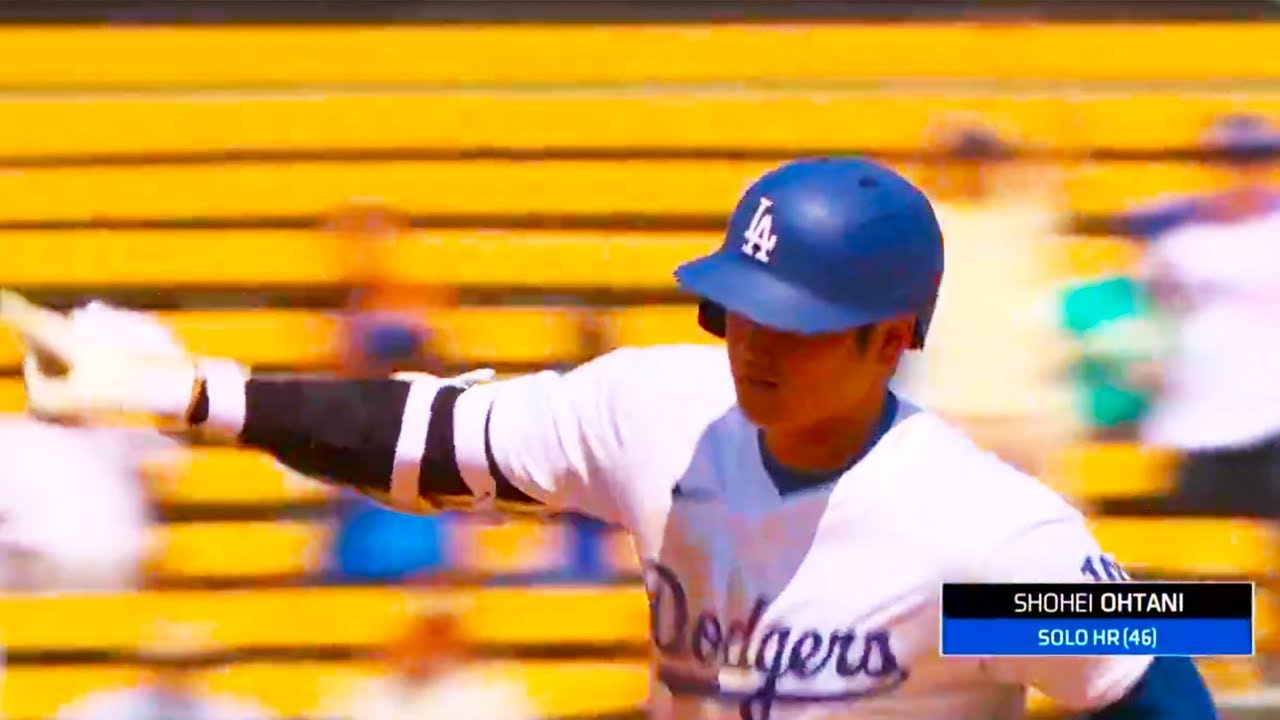 Shohei Ohtani 450 ft Home Run | Los Angeles Dodgers vs Cleveland ...