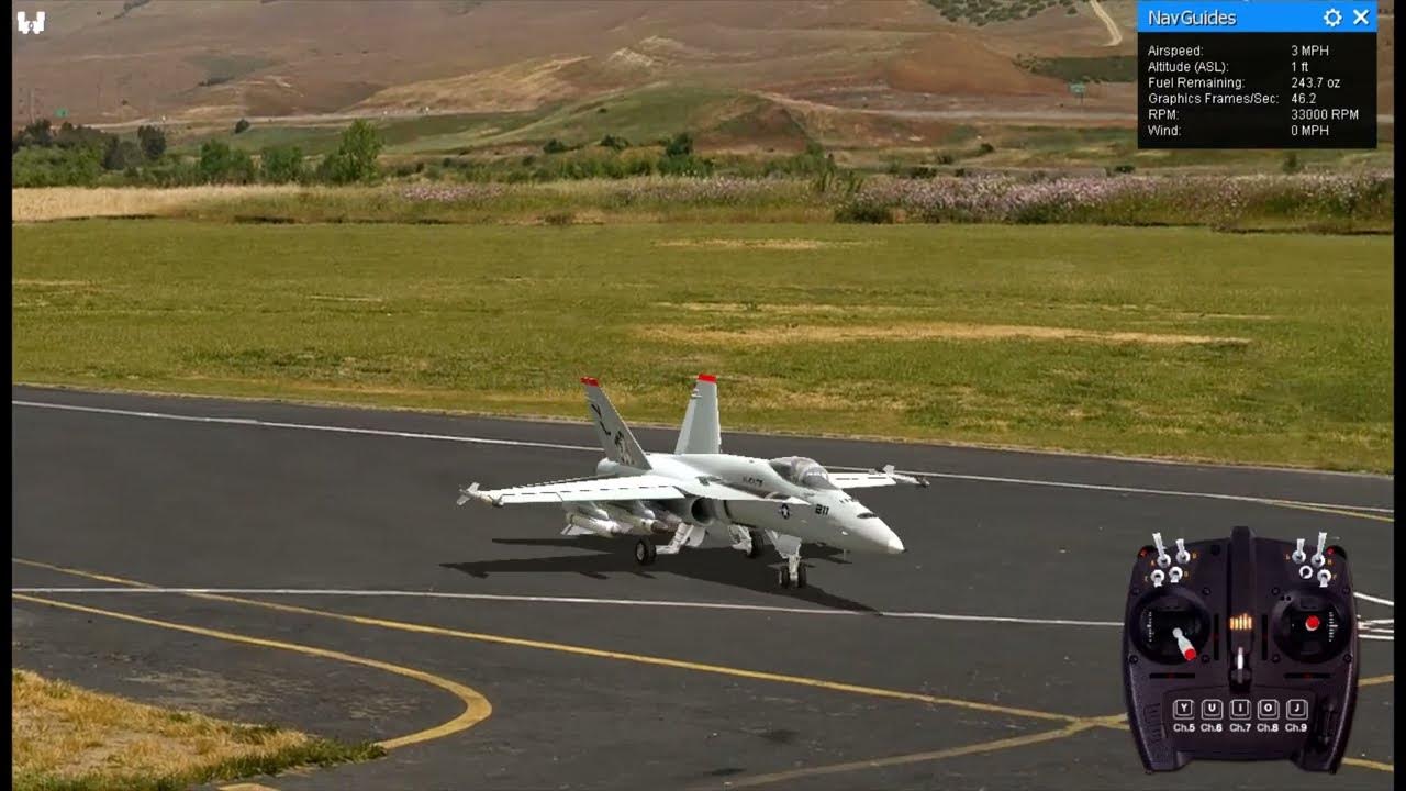 F18 Super Hornet フルスロットル サイコー ジェットエンジン音 トップガン Danger Zone フルバージョン ユーチャンネル realflight 9.5 ワンフライト6 ...