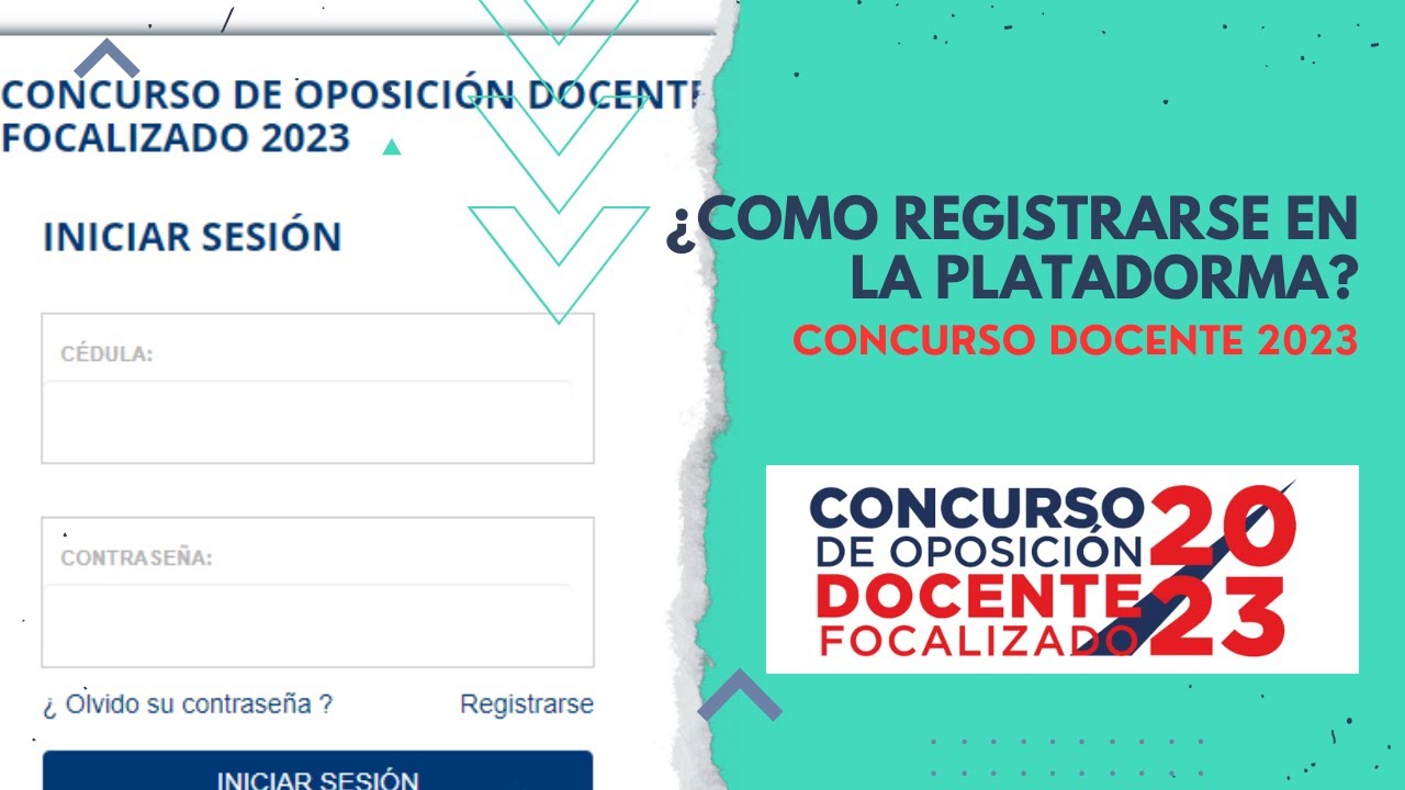 ¿Cómo Registrarse e inscribirse en la plataforma del concurso docente ...
