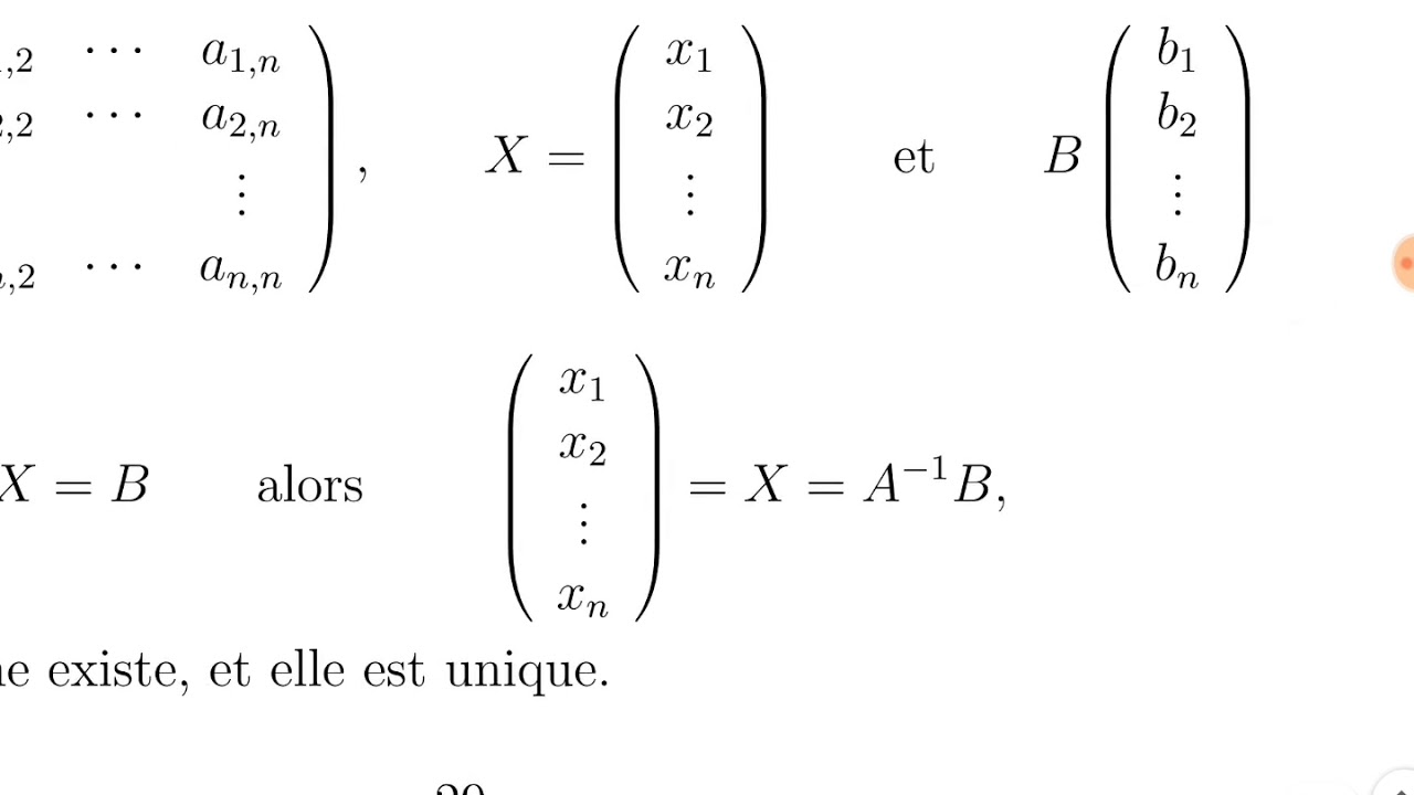 système linéaire de Cramer #mathématique pour biologie #cramer system ...