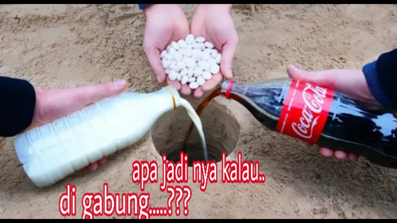 Coca cola susu mild dan mentos di gabung jadi apa - YouTube