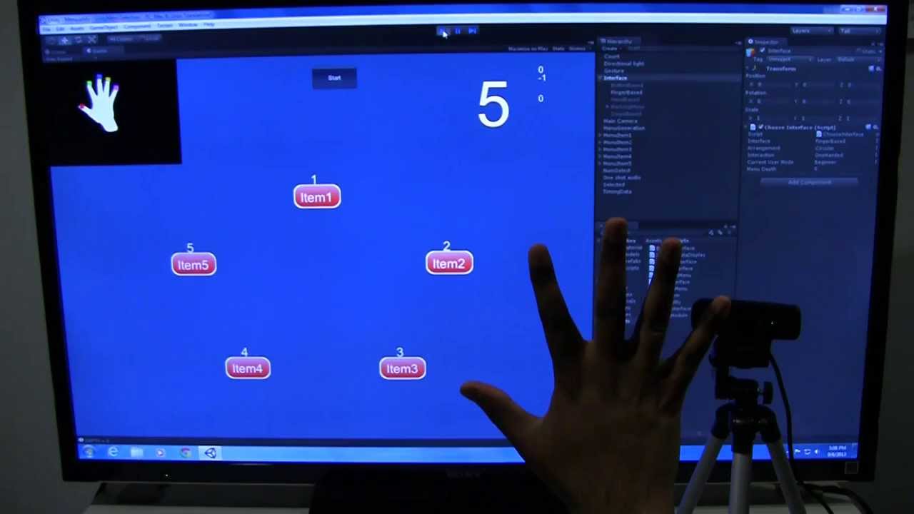 CHI 2014 - Finger-Based 3D Gesture Menu Selection - YouTube