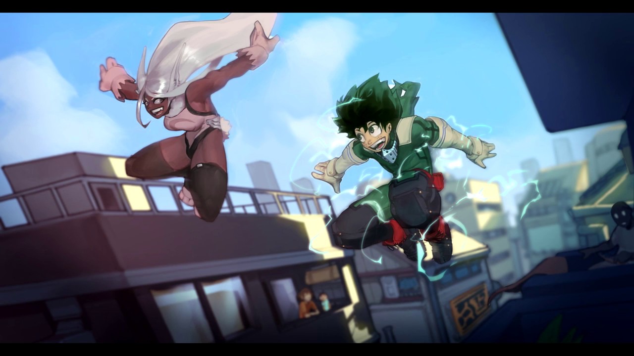 My Hero Academia Fan art - Miruko and Midoriya - YouTube