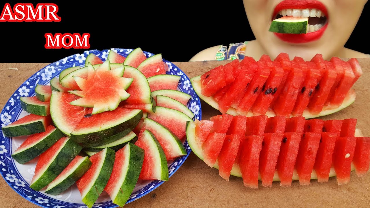 asmr watermelon - asmr juicy watermelon (soft soothing crunch eating ...