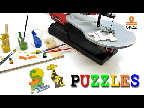 DIY toys for children. Puzzles from old laminate flooring. Make your own wooden toys on scroll saw