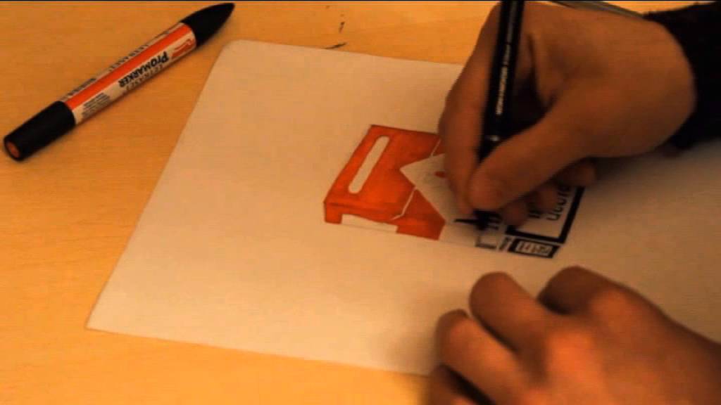 How To Draw a 3D Marlboro Red [Time Lapse] - YouTube