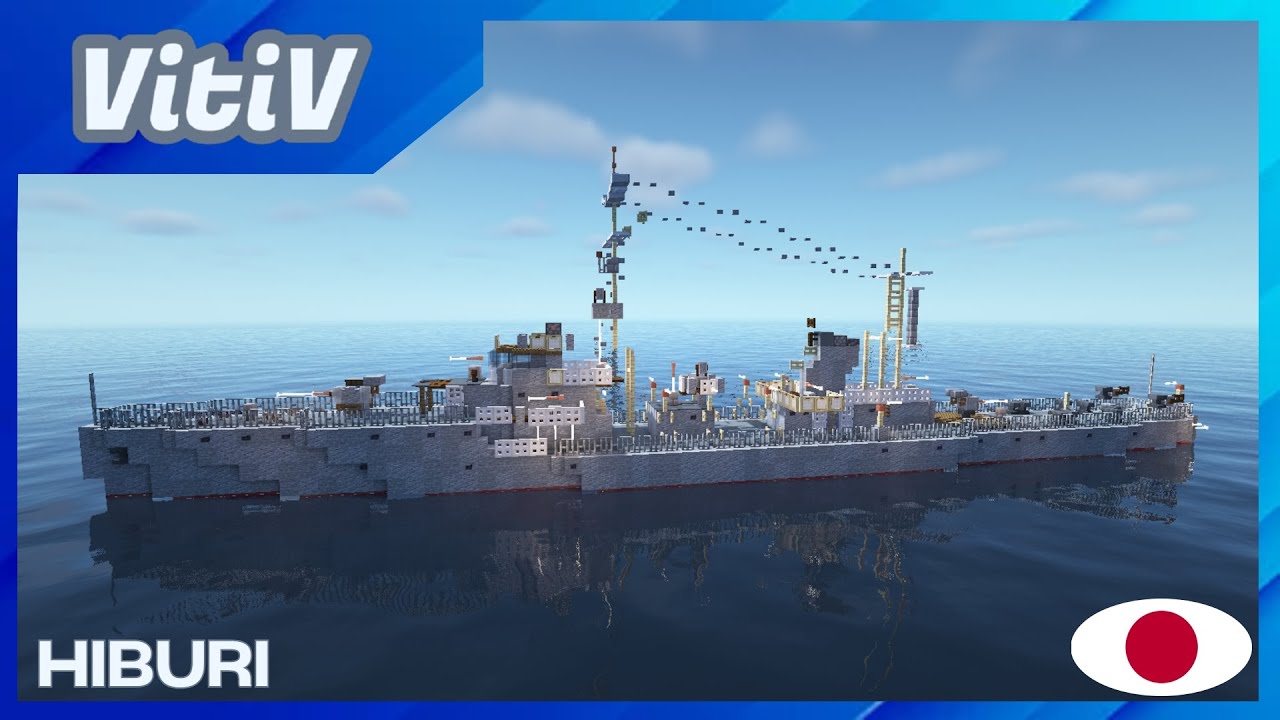 IJN Hiburi - Hiburi-class Escort Ship - Minecraft - YouTube
