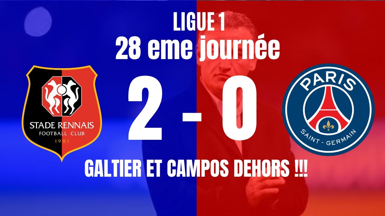 PSG VS STADE RENNAIS(0-2), ENCORE UNE FOIS !!!! - YouTube