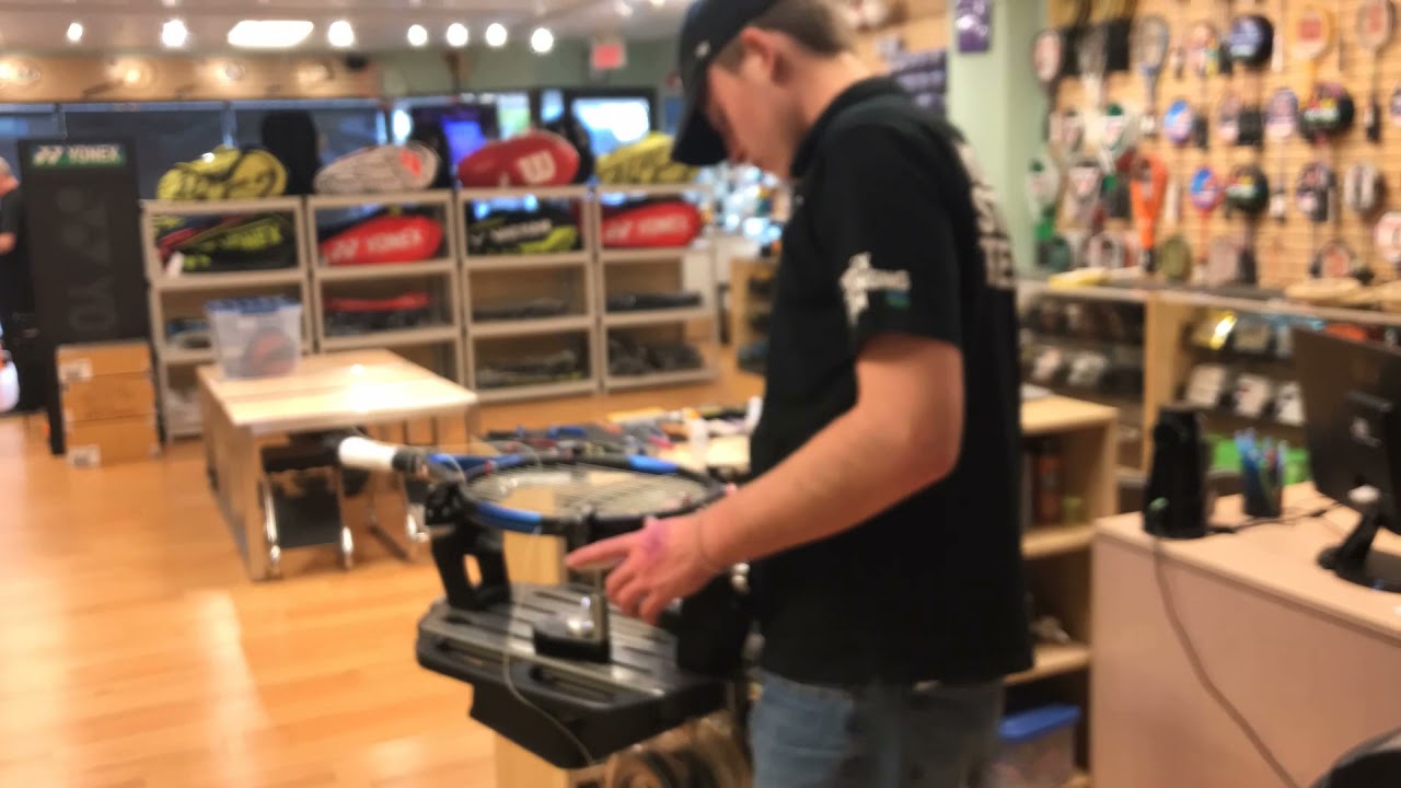 Time Lapse: How to String a Wilson Hammer 4 Tennis Racquet - YouTube