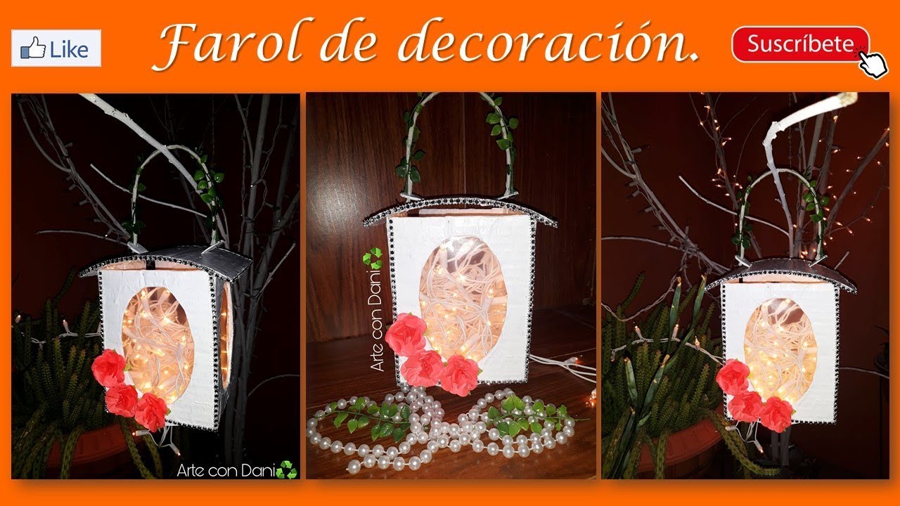 Decoración para el hogar| FAROL HECHO DE CARTÓN |Fácil y elegante ...