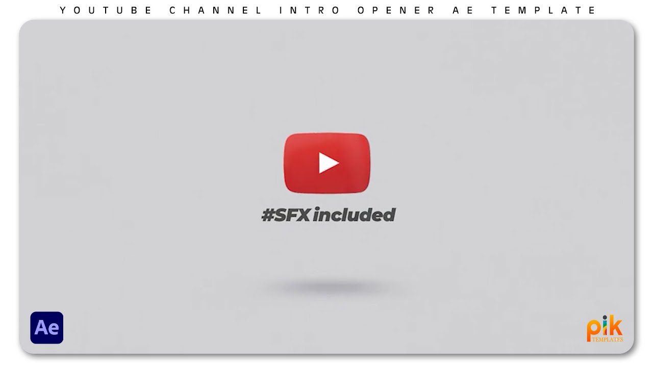 YouTube Channel Intro Opener - After Effects Template | Free Download ...