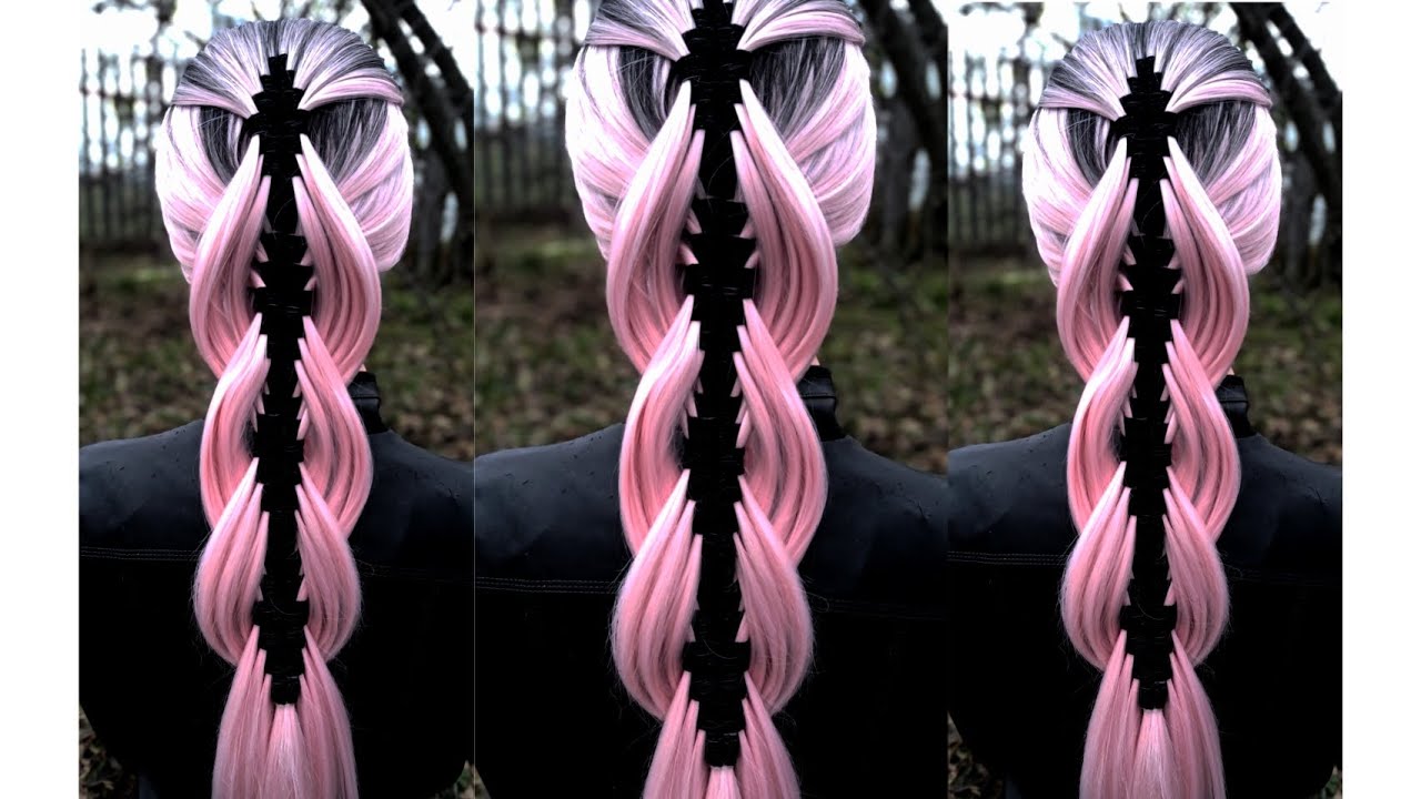 Scorpion Braid with ribbon/Hairstyle of Instagram - YouTube