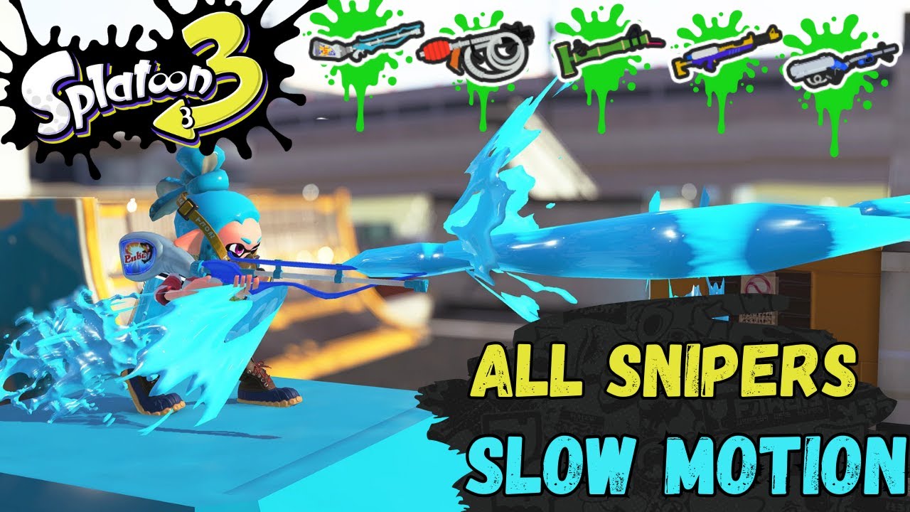 ALL Splatoon 3 Sniper shots [Slow Motion!] That sound like electronic ...