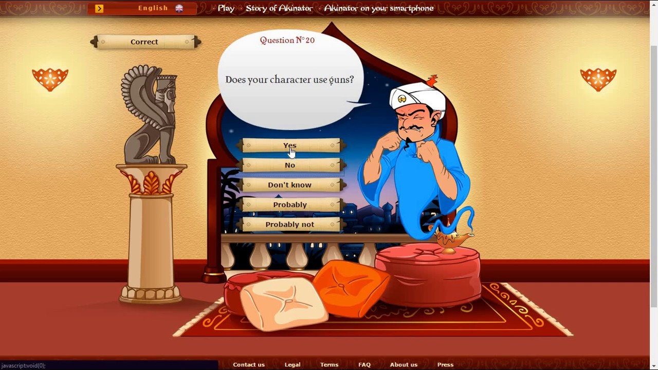 Akinator: Guessing a dead person - YouTube
