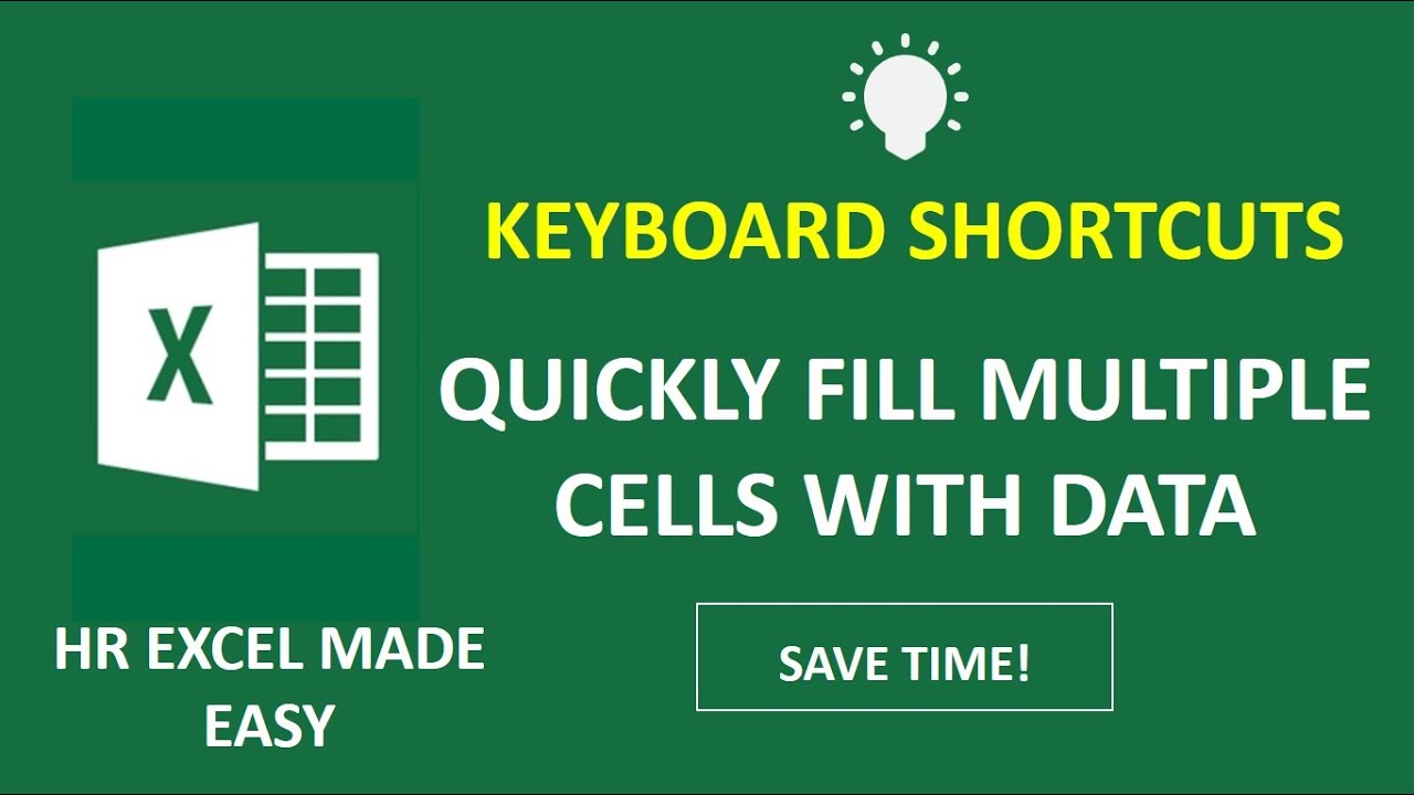 Excel Keyboard Shortcuts Enter Same Text Into Multiple Cells At Once Excel Keyboard Shortcuts Enter Same Text Into Multiple Cells At Once