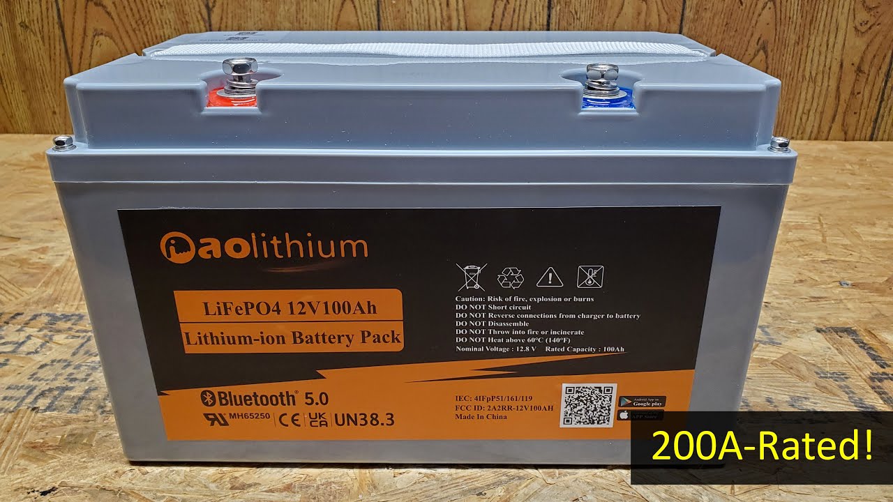 AoLithium 12V 100Ah LiFePO4 Battery Review and Teardown, 200A-Rated ...