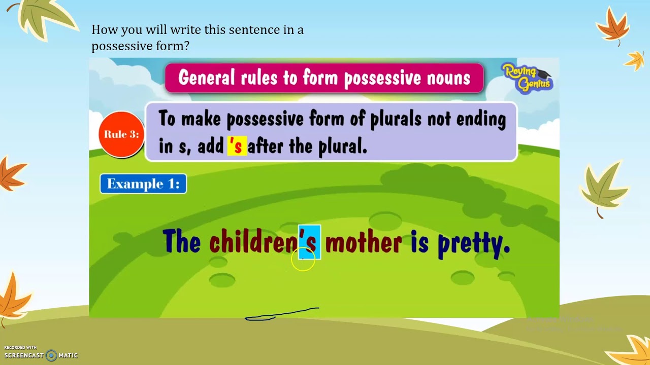 Possessive Nouns Review - YouTube