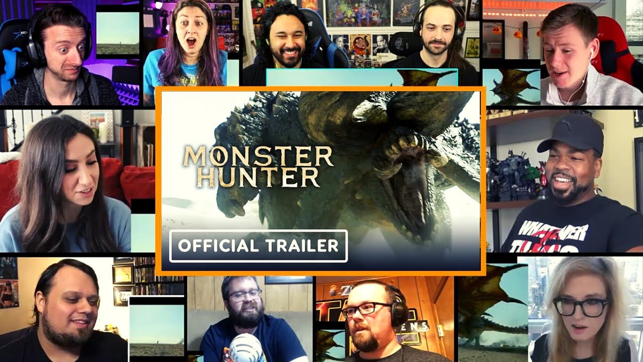 MONSTER HUNTER - Official Trailer Reactions Mashup - YouTube