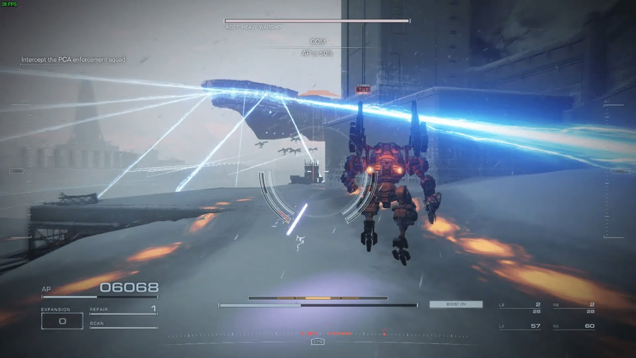 Destroying the AS07: PCA HEAVY WARSHIP BOSS | ARMORED CORE 6 - YouTube