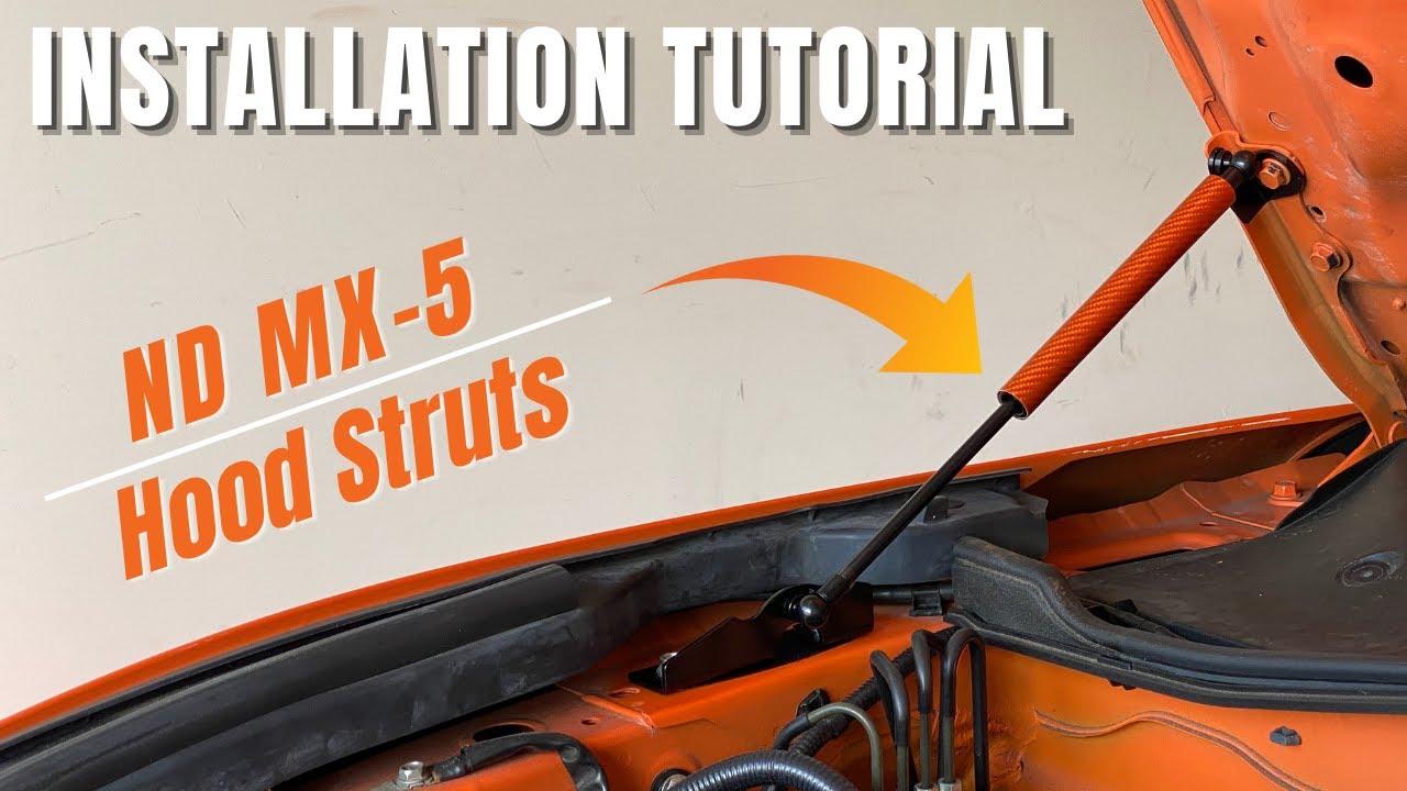 How to Install Hood Struts on your ND MX-5 Miata! - YouTube