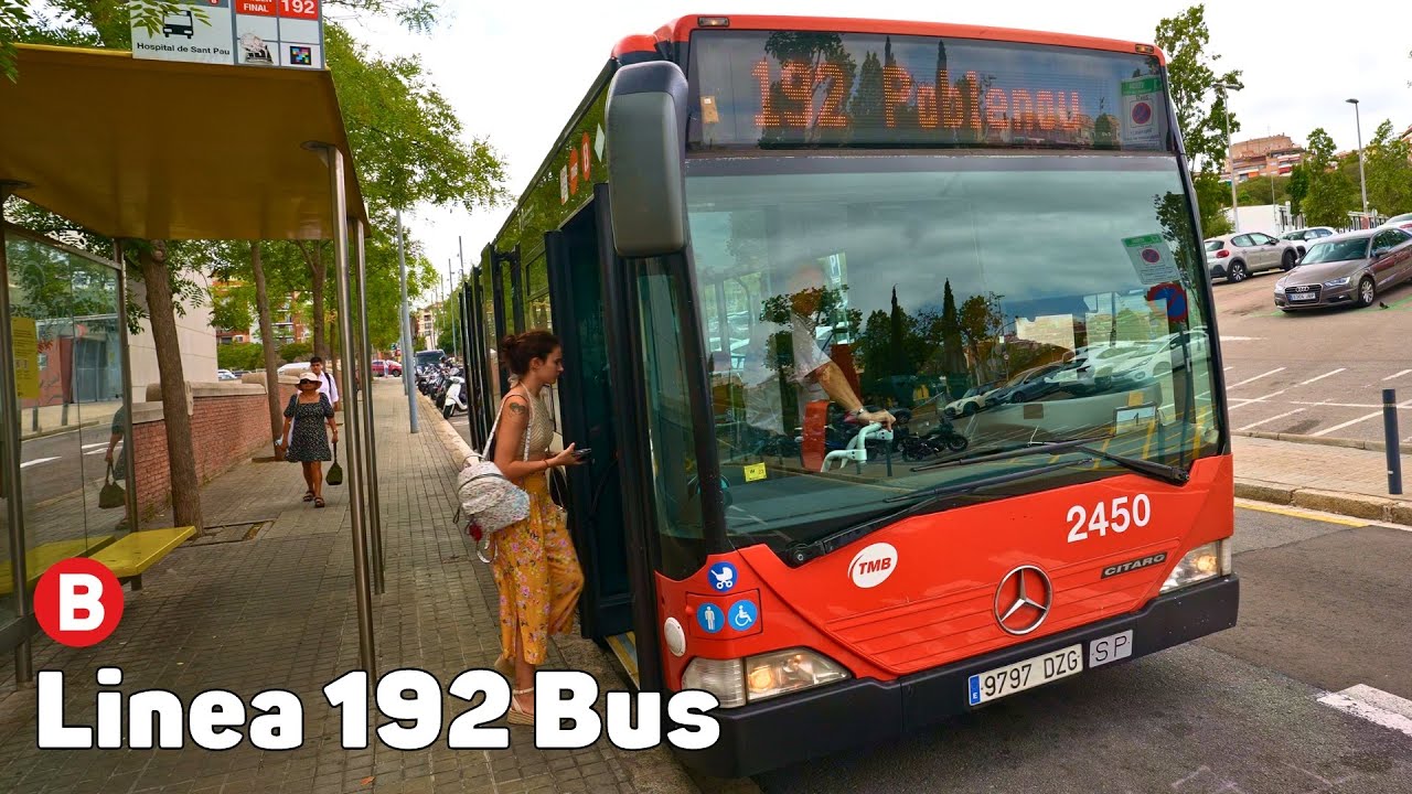 192 Bus - Autobús de Barcelona - Viaje completo - YouTube