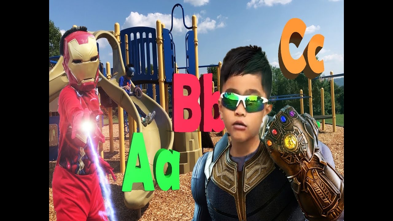 AVENGERS and Thanos , Learning ABC Letter Alphabets video for kids part ...