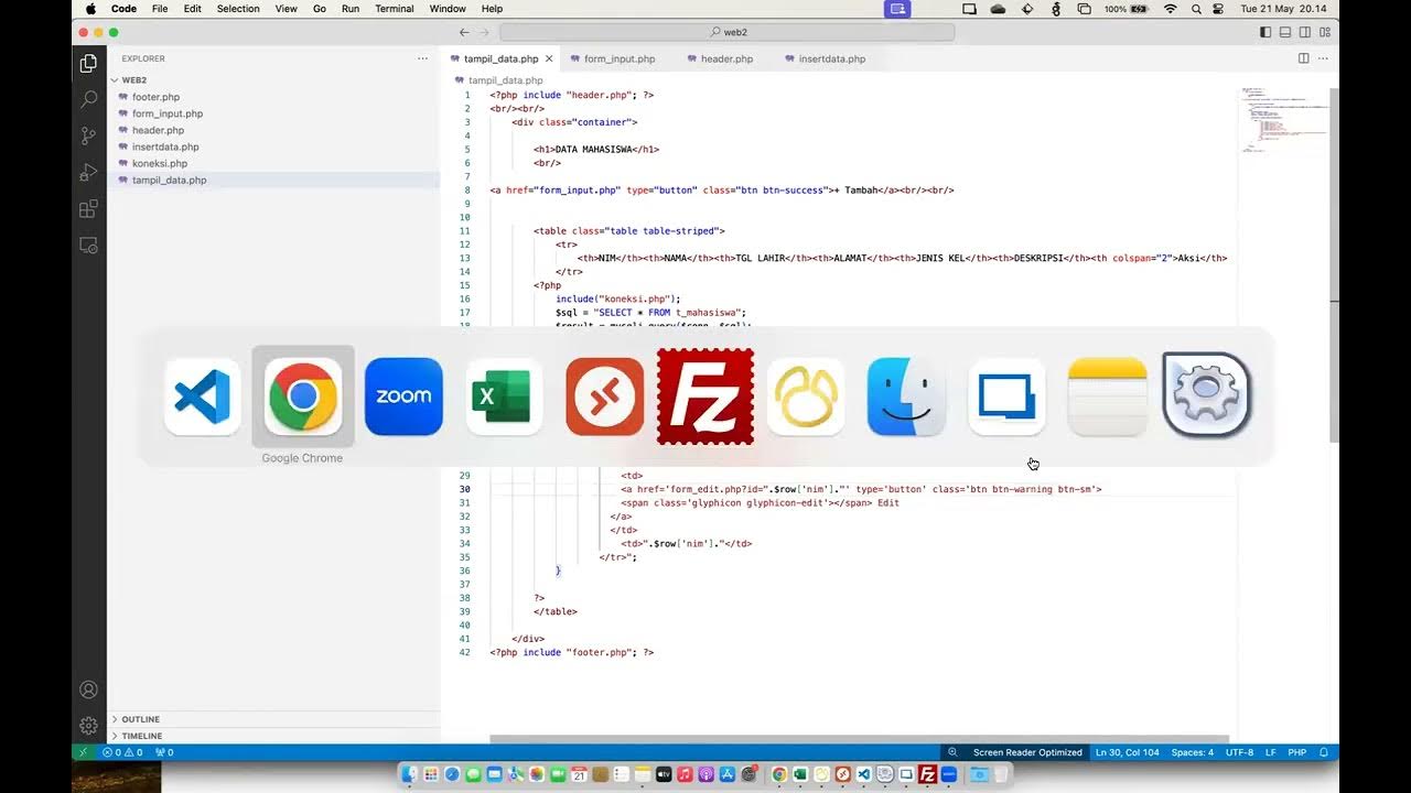 Pemrograman web - Pertemuan 5 (Update dan Delete) Data PHP MysQL - YouTube