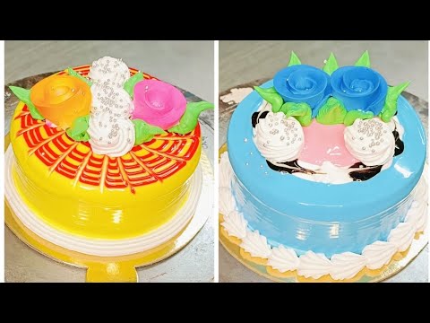 make a simple and beautiful cake design 🥰🥰 pls subscribe my you Tube ...