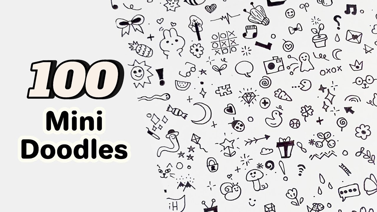 100 Easy And Simple Doodles - YouTube