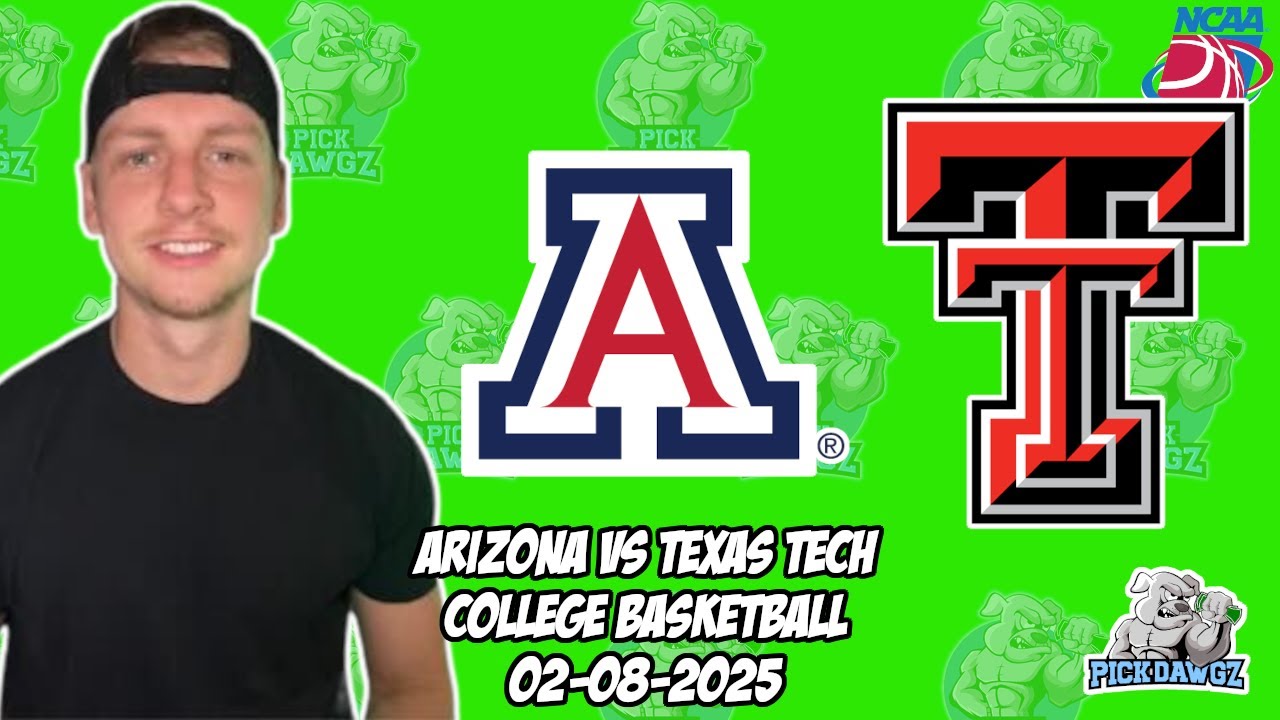 Texas Tech vs Arizona 2/8/25 Free College Basketball Picks and ...