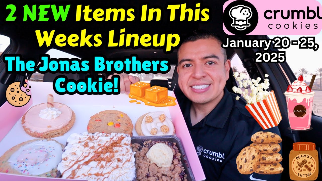 NEW Crumbl Cookies Review: Popcorn ft. Jonas Bros, Triple Berry ...