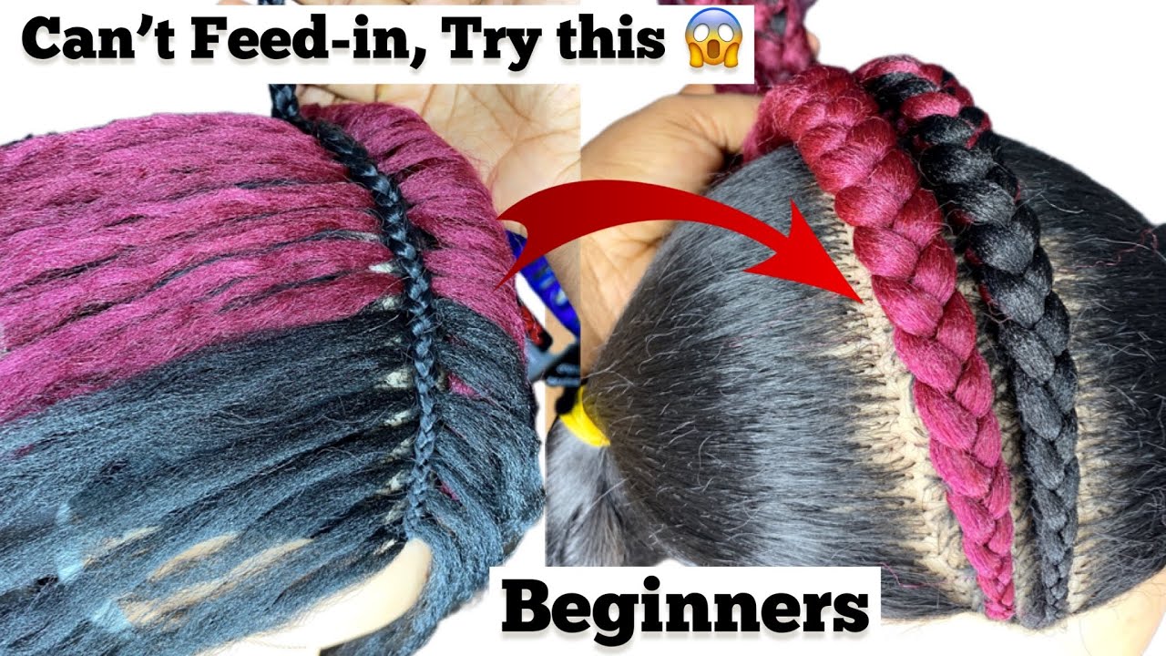😱 Beginner Way to Feed in Cornrow, Easy & Fast. How To Feed in Cornrow ...