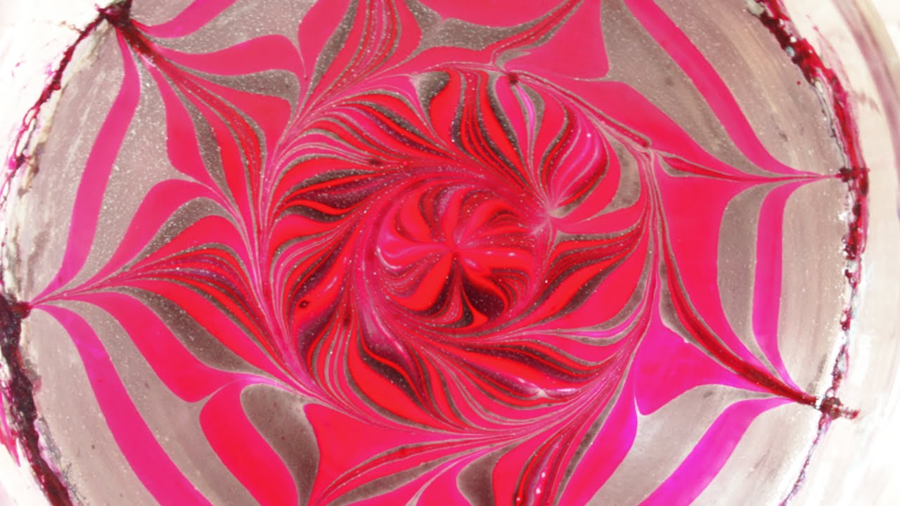 Halloween water marble designs (2 color combos) - YouTube