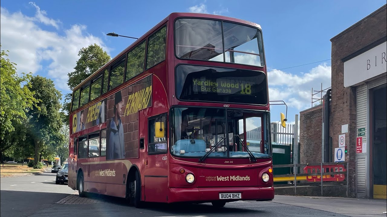 (Original speed) BU04 BHZ (4567) @ NX West Midlands 18 Bartley Green → ...