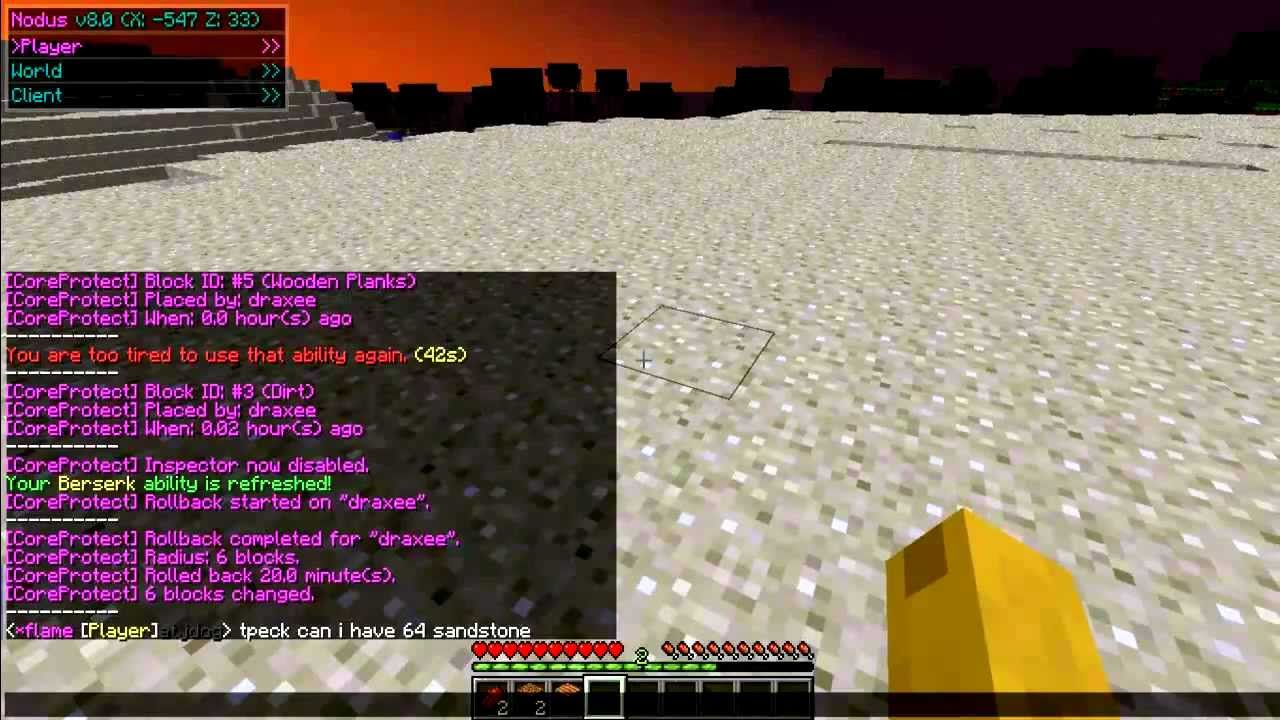 [1.2.5] How to use Core Protect plugin minecraft - YouTube