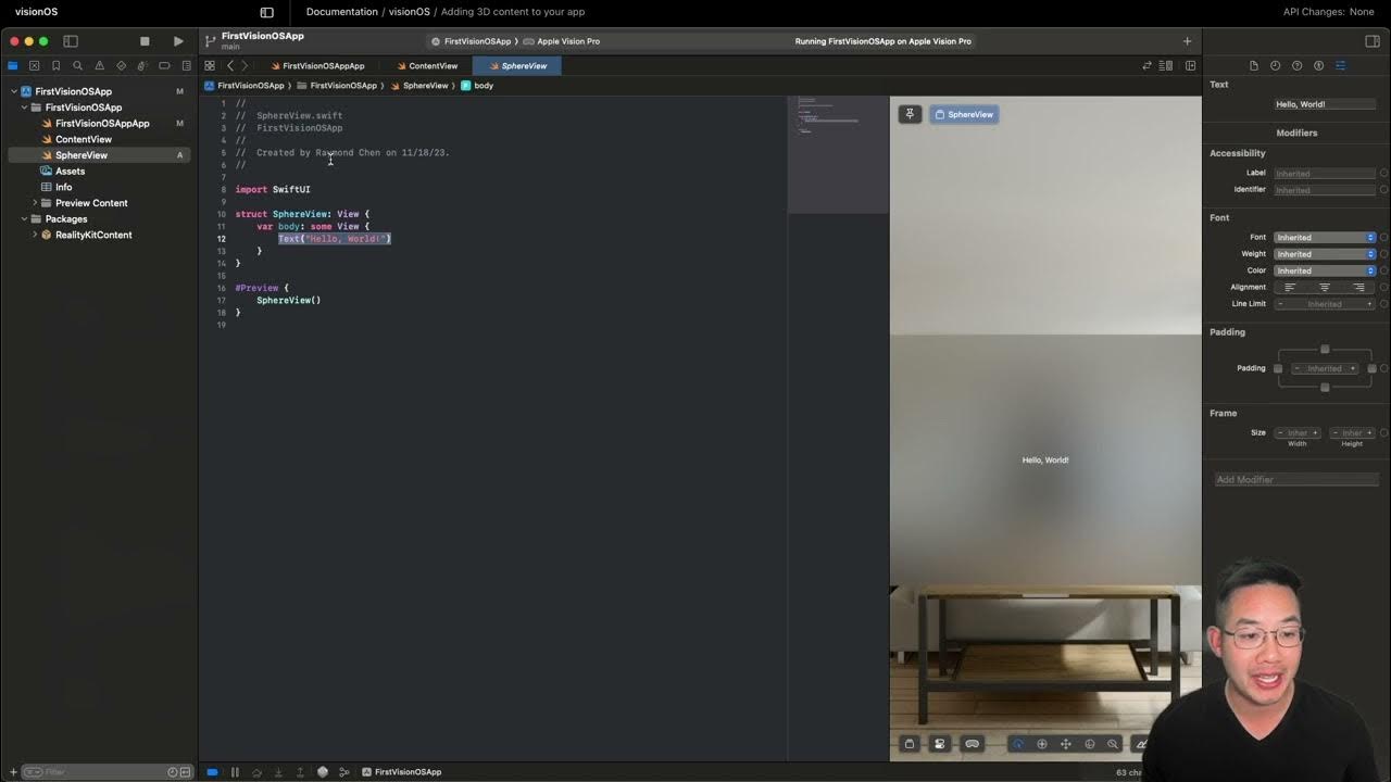 Lets Learn Everything From Apple's VisionOS Documentation Part 1: Create your first VisionOS App ...