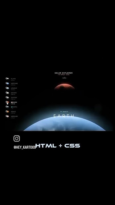 Html css js Solar system Animation #coding #html5 #webdevelopment #trendingreels #trendingaudio ...