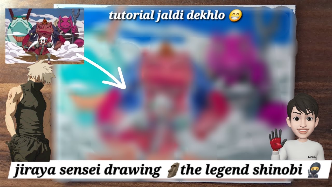 Jiraya sensei drawing easy step by step🗿perfect colouring tutorial ...