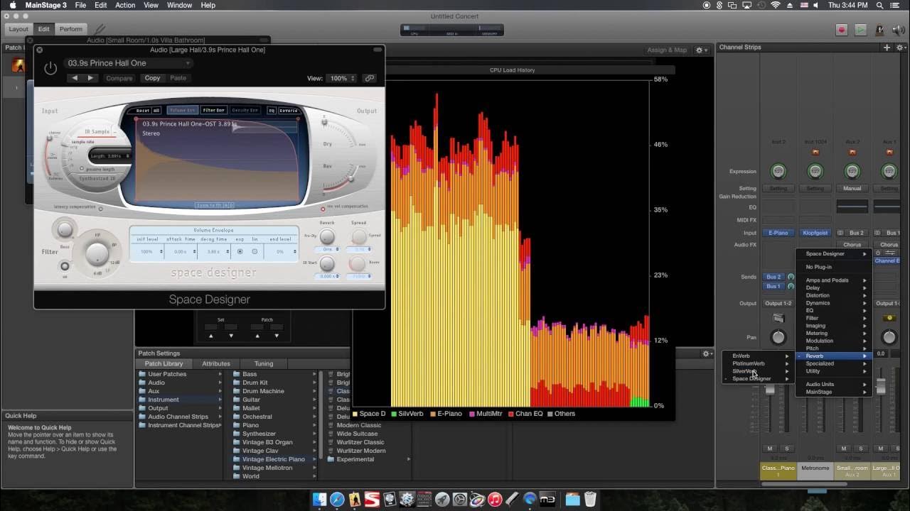 Mainstage 3 Reverb CPU Usage - YouTube